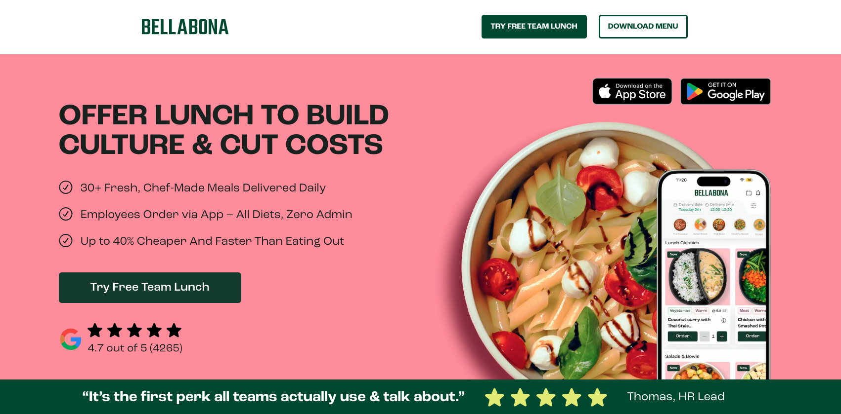 Offer Lunch To Build Culture & Cut Costs | Bella&Bona